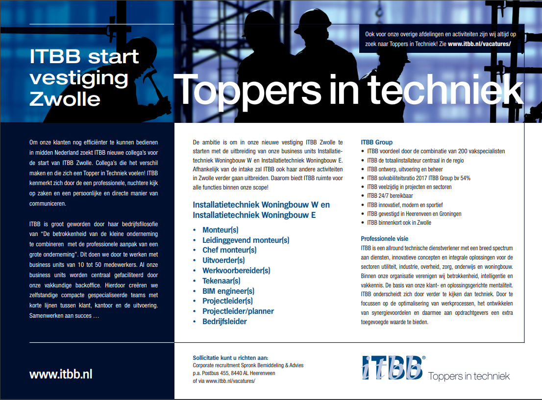 ITBB start vestiging Zwolle - ITBB Toppers in Techniek